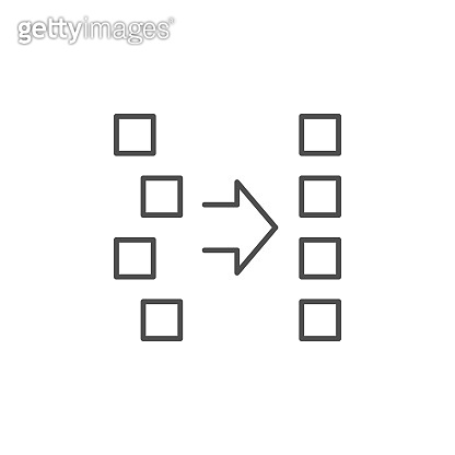 Ordering or alignment line outline icon 이미지 (1341848602) - 게티이미지뱅크