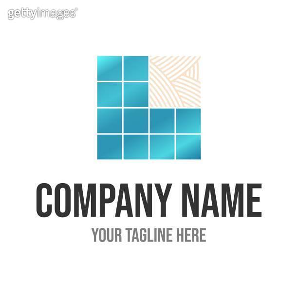Vector illustration blue ceramic tiles installing with adhesive. Tiles ...