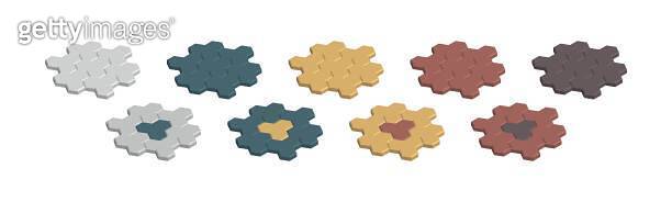 Isometric vector illustration concrete paver blocks isolated on white ...