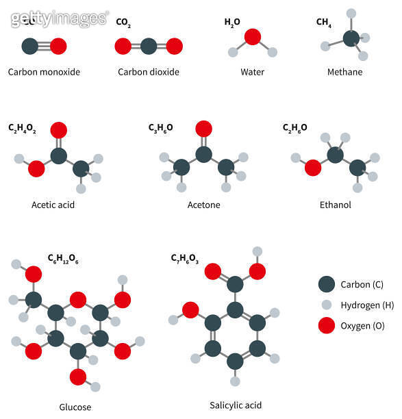 Common Molecules Set 이미지 (1314751148) - 게티이미지뱅크