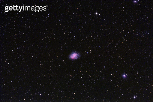 M1 nebula in constellation of Taurus and starry skies photographed with ...
