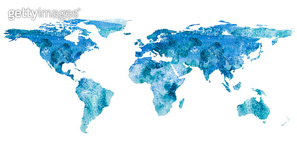 2d hand drawn illustration of world map (1298599898) 일러스트, 무료 일러스트 - 게티 ...