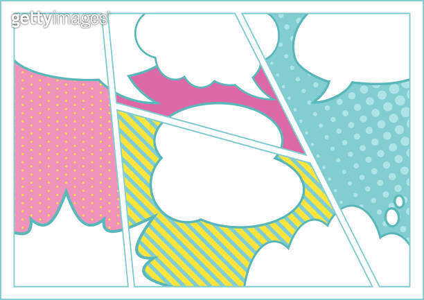 comic strip frame,panel layout and speech bubble (1312576400) 일러스트, 무료 ...