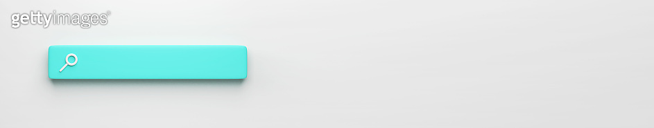 Blue search bar on white background. UI UX Design. Search engines ...