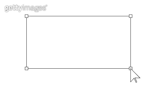 Choosing size of web rectangle. Frame selection changeable by mouse cursor in length and size ...