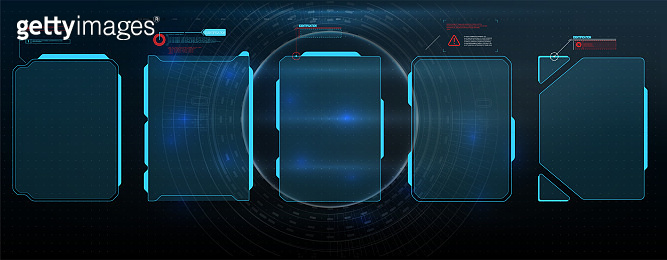 HUD, UI, GUI futuristic user interface screen elements set. High tech ...