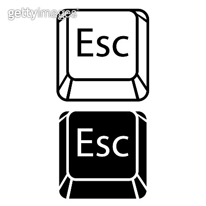 Esc key vector icon. Escape illustration sign. Keyboard symbol ...