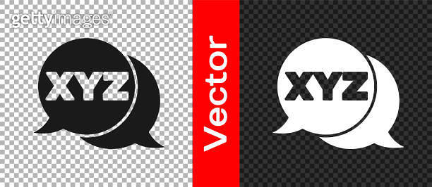 Black XYZ Coordinate system icon isolated on transparent background ...