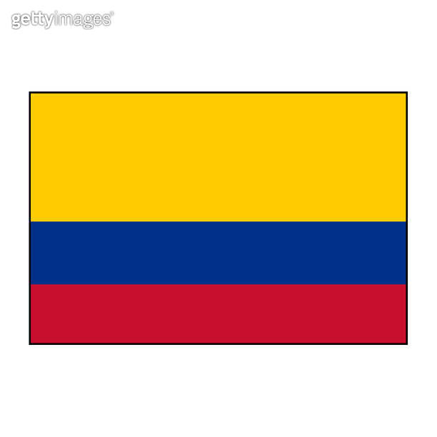 Columbia country flag vector rectangle with authentic colors for South ...