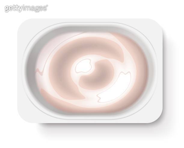Yogurt packaging top view 5 이미지 (1323842018) - 게티이미지뱅크