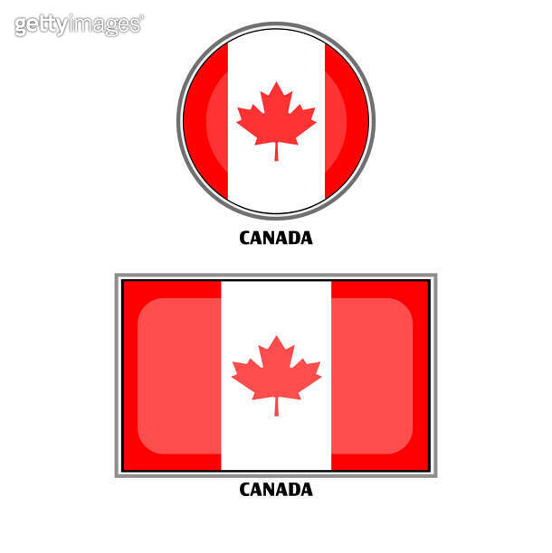 Canada Maple Leaf Flag 3D Red and White Flag in wide circle and ...