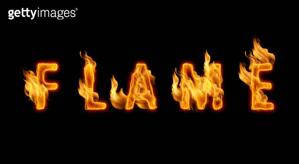 3d alphabet, flame, letters made of Fire, 3d illustration (1327453289 ...