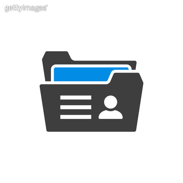Employee directory icon. File personal user isolated icon. Folder icon ...