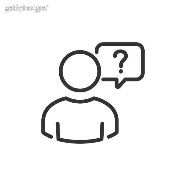 Chat, dialog icon. Ask icon faq. Question Mark Icon Vector With Person ...
