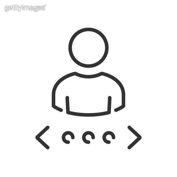 Businessman choice icon in user interface. Business option career ...