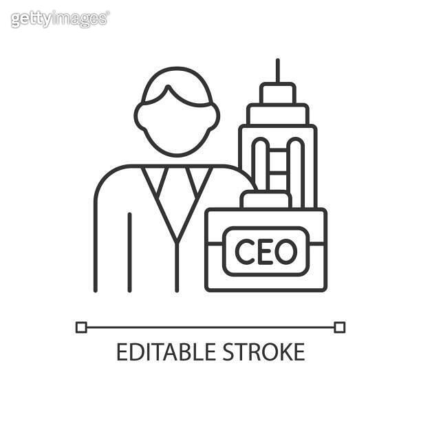 Chief executive RGB linear icon (1336472335) 일러스트, 무료 일러스트, 아이콘, 무료 아이콘 ...