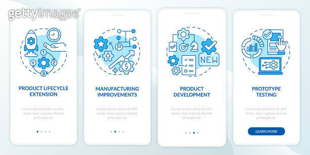 Digital Twin Tasks Blue Onboarding Mobile App Screen 이미지 1360396743 게티이미지뱅크