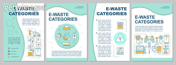 Electronic waste types brochure template (1312338189) 일러스트, 무료 일러스트 ...