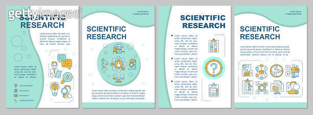 Scientific research brochure template 이미지 (1304189441) - 게티이미지뱅크