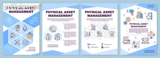 Physical asset management brochure template (1295053699) 일러스트, 무료 일러스트 ...
