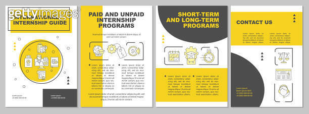 International internship guide brochure template 이미지 (1329681664) - 게티이미지뱅크