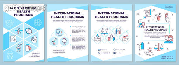 Health programs brochure template 이미지 (1295962983) - 게티이미지뱅크