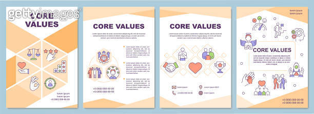 Core values brochure template (1317434969) - 게티이미지뱅크