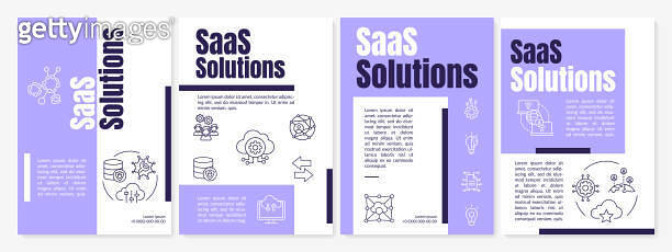 SaaS solutions brochure template 이미지 (1298869997) - 게티이미지뱅크