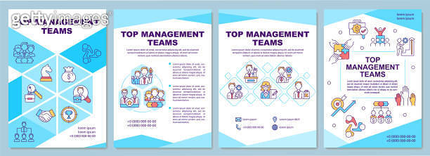 Top management teams brochure template 이미지 (1303476966) - 게티이미지뱅크