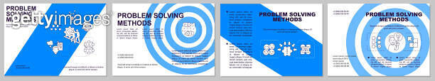 Problem solving method brochure template (1309071548) - 게티이미지뱅크