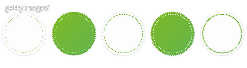 collection of green colored vector round banners - circle design ...