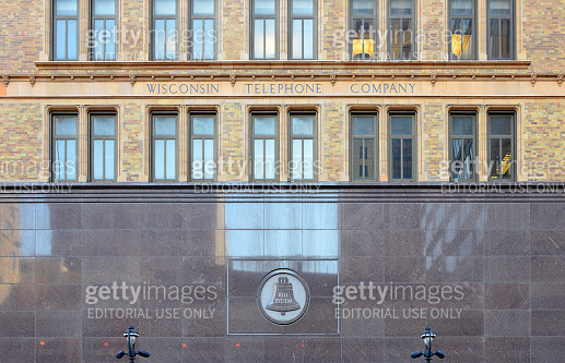 Wisconsin Telephone Company (Bell) - Bell system logo in granite ...