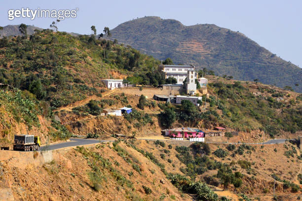 Saint Argawi Coptic Church and the Asmara-Massawa mountain road ...