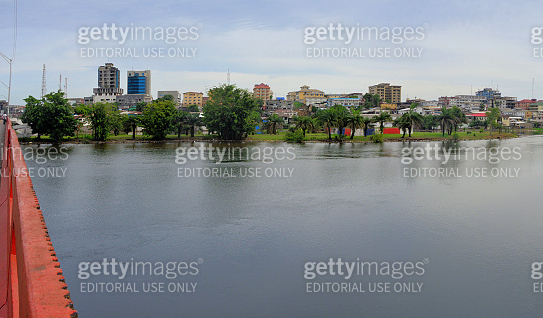 The historic Providence Island on the Mesurado river and Monrovia's ...