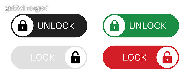 Set of lock icons, lock icon. Close and open lock symbols. Icons of ...