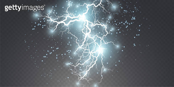 Lightning lightning. Lightning collision, powerful electrical explosion ...