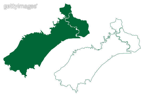 Balasore district (Odisha State, Republic of India) map vector ...