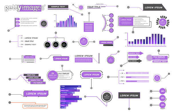 Digital callouts, footnotes. Layout for links and digital information ...