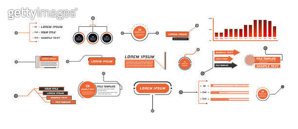 Digital callouts, footnotes. Layout for links and digital information ...