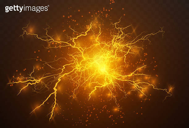 Lightning lightning. Lightning collision, powerful electrical explosion ...