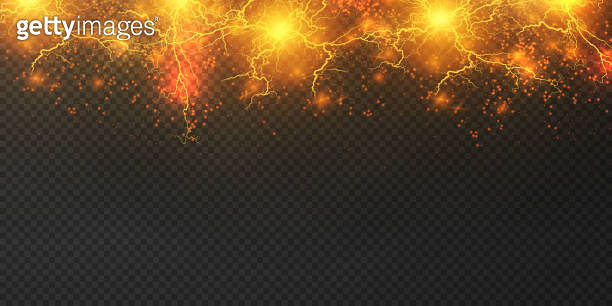 Lightning lightning. Lightning collision, powerful electrical explosion ...