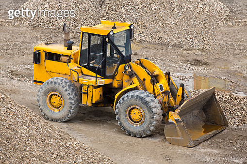 Yellow bulldozer 이미지 (1296010100) - 게티이미지뱅크