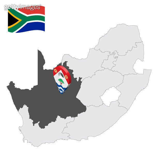 Location Northern Cape Province on map South Africa. 3d location sign ...