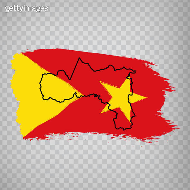 Flag of Tigray Region from brush strokes. High quality map and flag ...