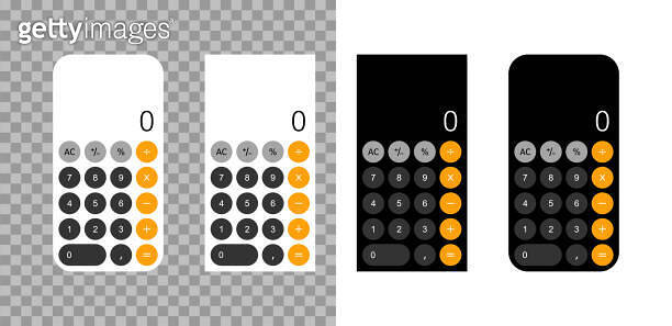 Calculator app. Mobile app for calculate with interface in smartphone ...