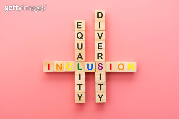 Inclusion, diversity and equality concept. Lgbtq abstract letters on ...