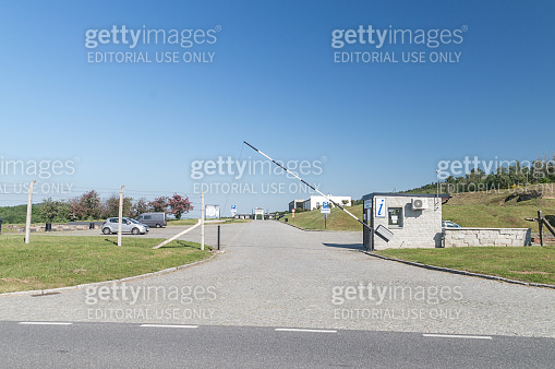 Entrance to Gross-Rosen museum. Gross-Rosen is former German Nazi ...