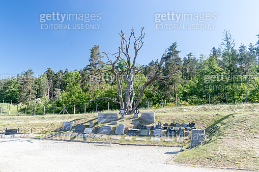 Memorial plaques at KL Gross-Rosen. Gross-Rosen was a network of Nazi ...