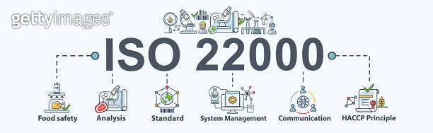 ISO 22000 food safety standard system banner web icon for organization ...