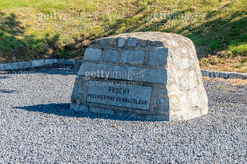 Memorial close to crematorium at Gross-Rosen Nazi concentration camps ...